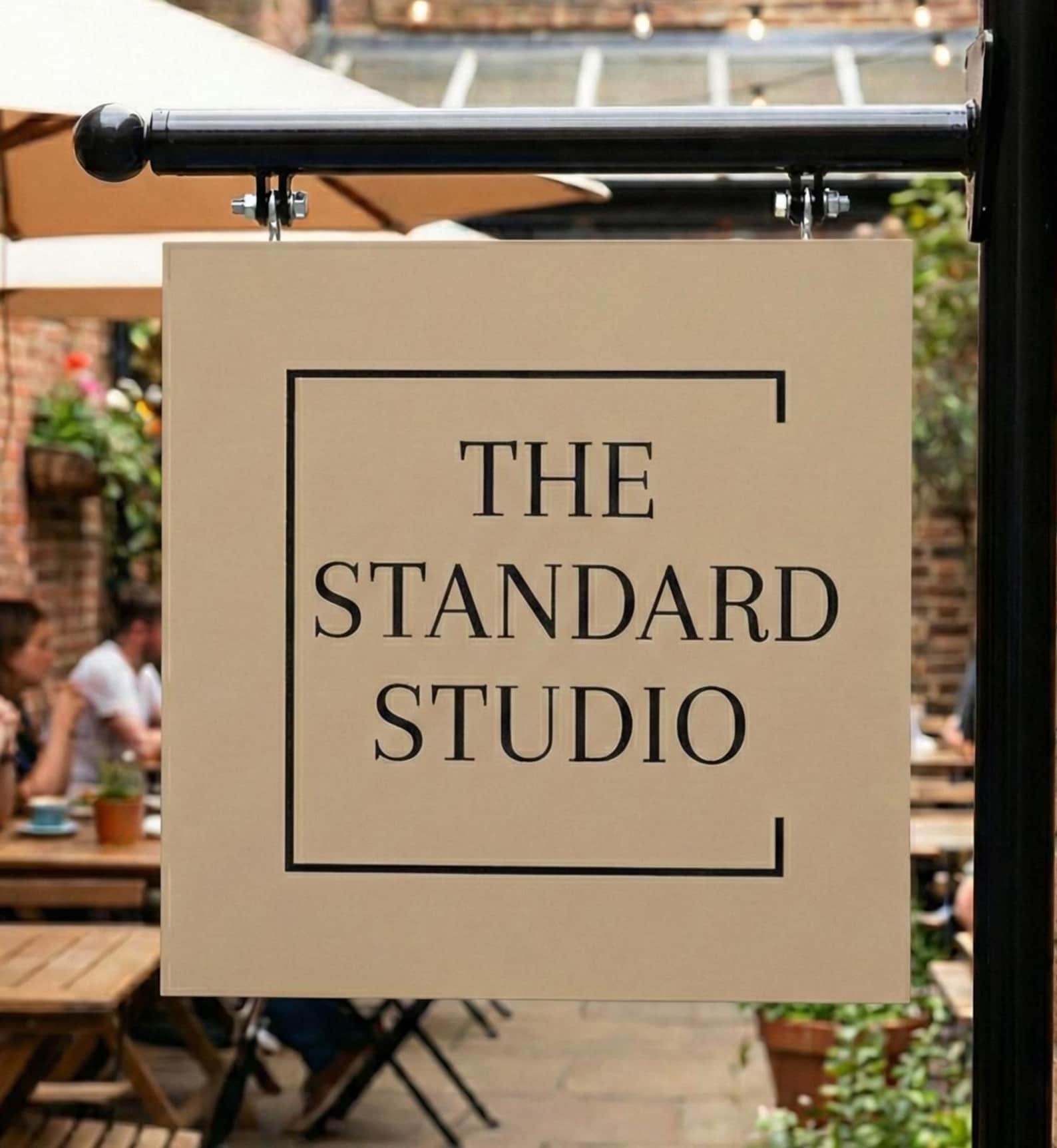 Outdoor Hanging Blade Business Sign | Double-sided Custom Metal ...