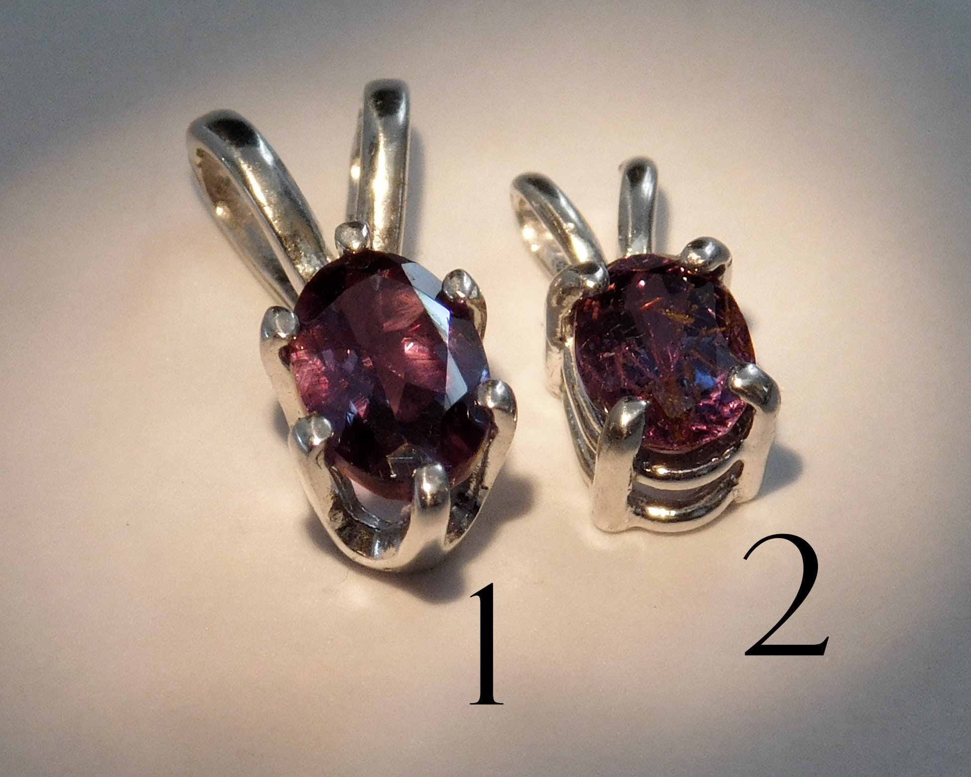 Rare, Natural, Color Change, Blue Garnet Pendant in Silver - Choice - Etsy