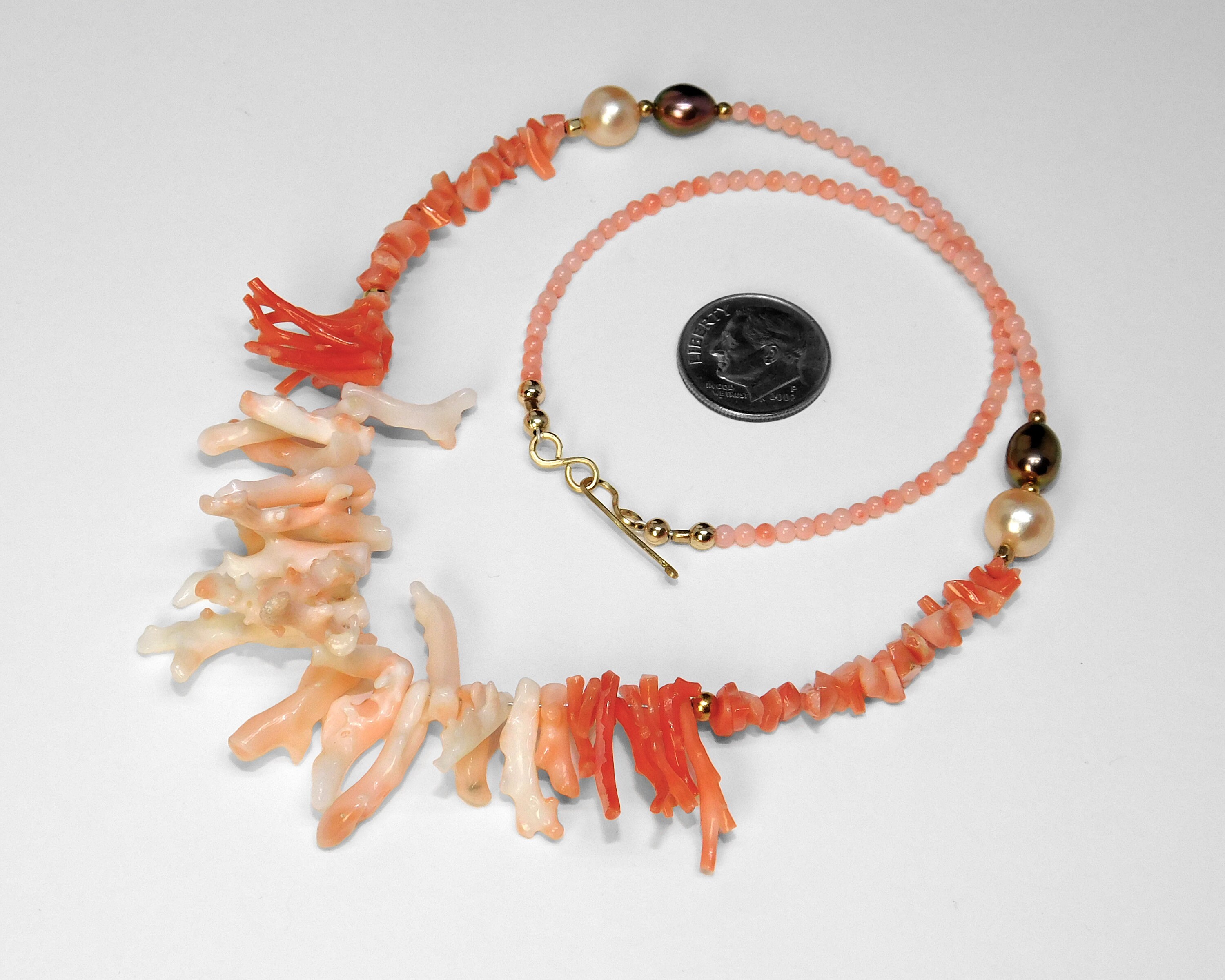 Vintage Mediterranean Coral Necklace Natural Genuine Angel | Etsy