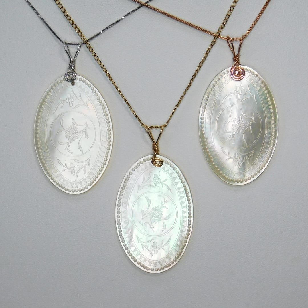 Antique, Chinese Gaming Chip Pendant - Carved Mother of Pearl - Choice ...