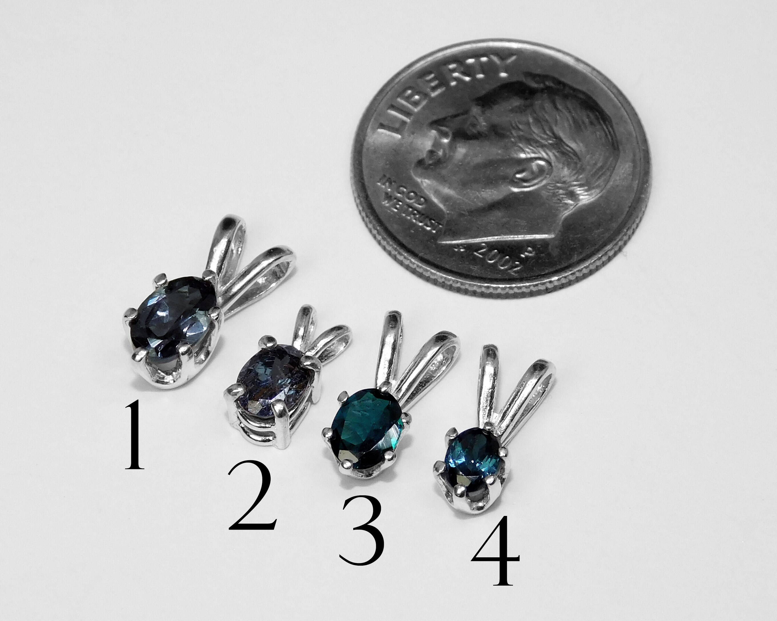 Rare, Natural, Color Change, Blue Garnet Pendant in Silver - Choice - Etsy
