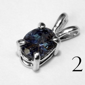 Rare, Natural, Color Change, Blue Garnet Pendant in Silver - Choice - Etsy
