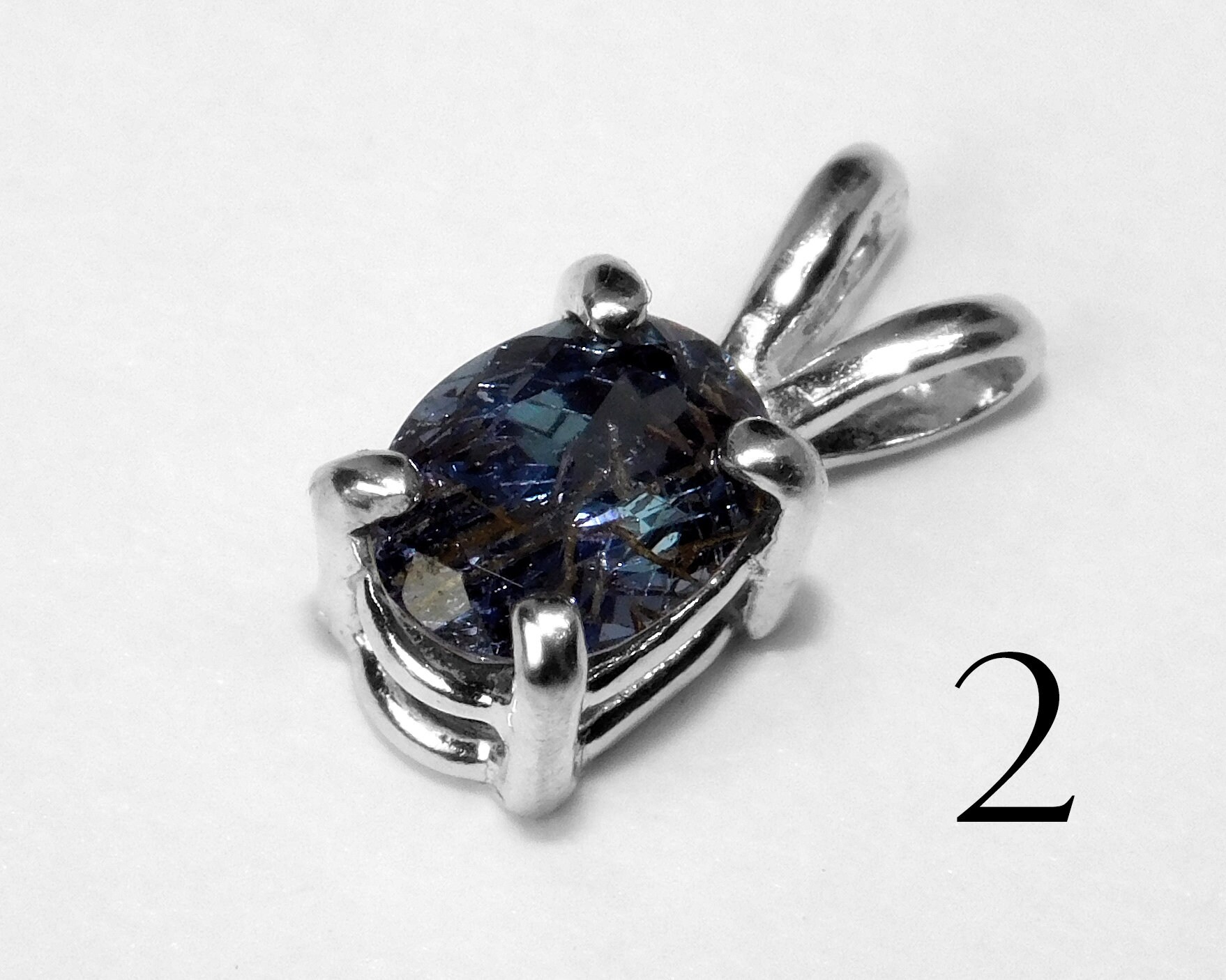 Rare, Natural, Color Change, Blue Garnet Pendant in Silver - Choice - Etsy