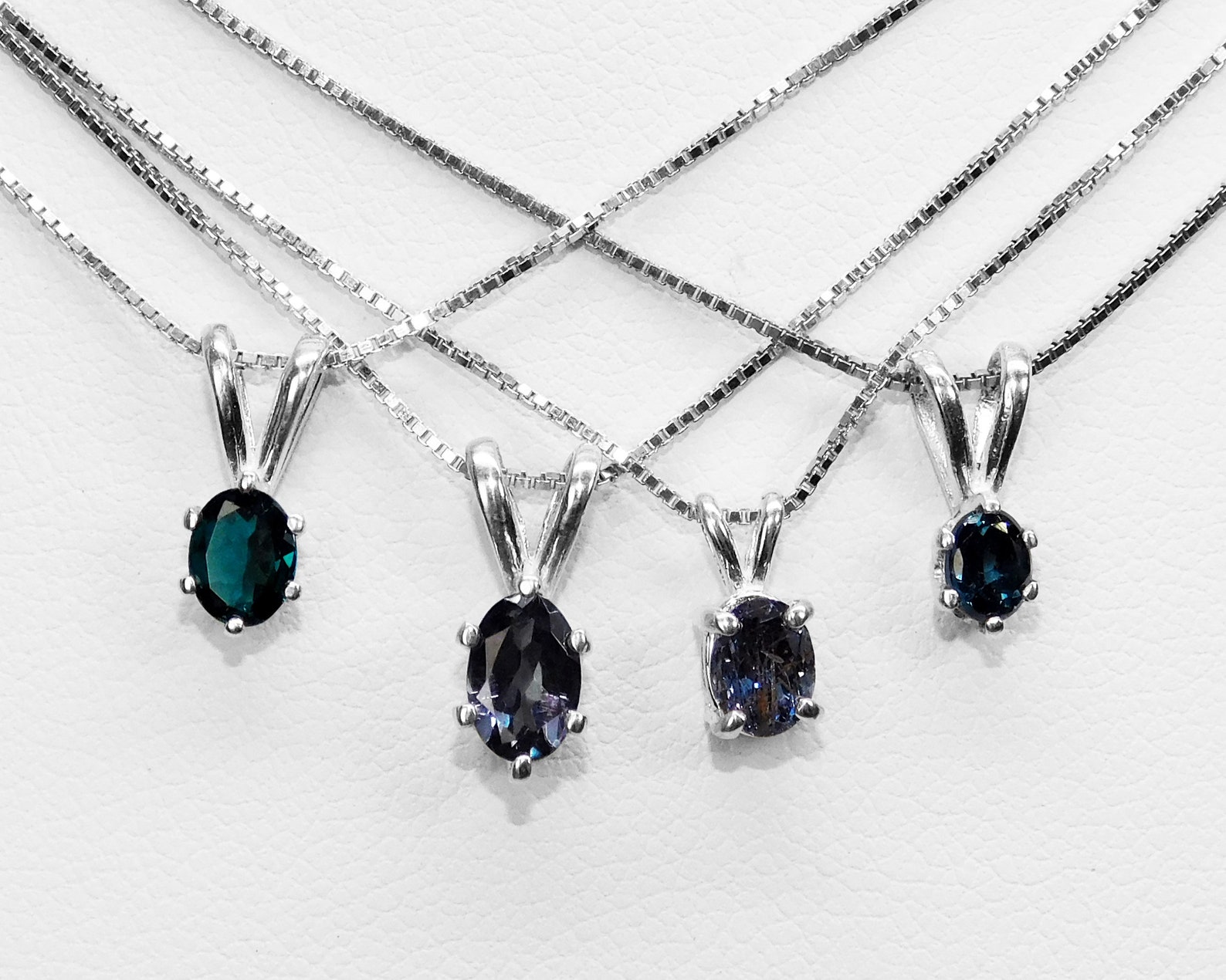 Rare, Natural, Color Change, Blue Garnet Pendant in Silver - Choice - Etsy