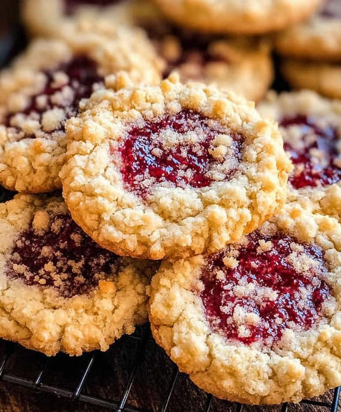 Buttery Raspberry Crumble Cookies With a Sweet Jam Filling Recipe ...