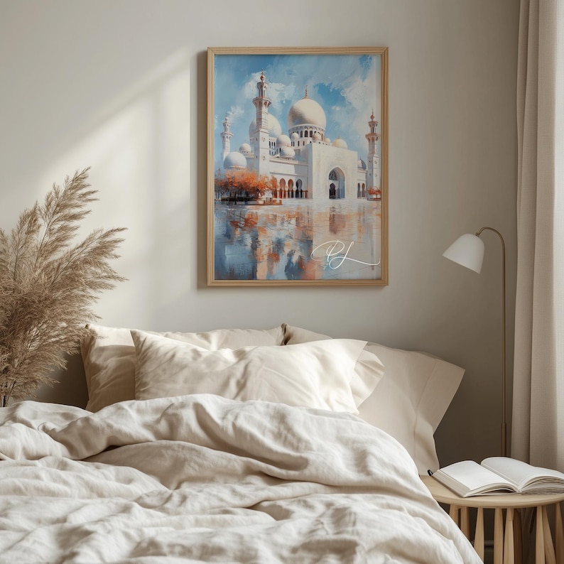 Sheikh Zayed Grand Mosque Printable Art - Majestic Architectural ...