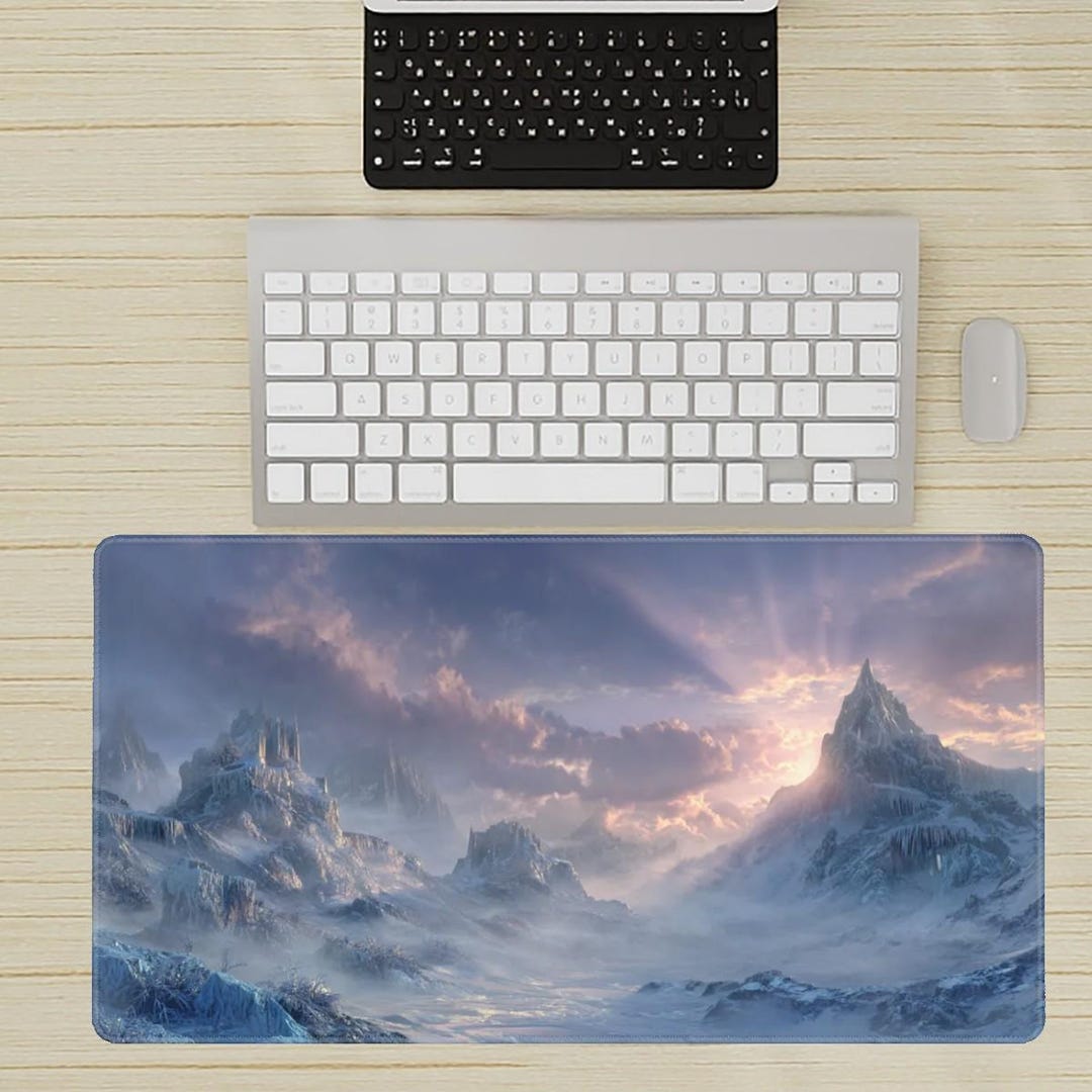 Fantasy Landscape Mouse Pad XXL – Mountain Desk Mat, Large Gaming ...