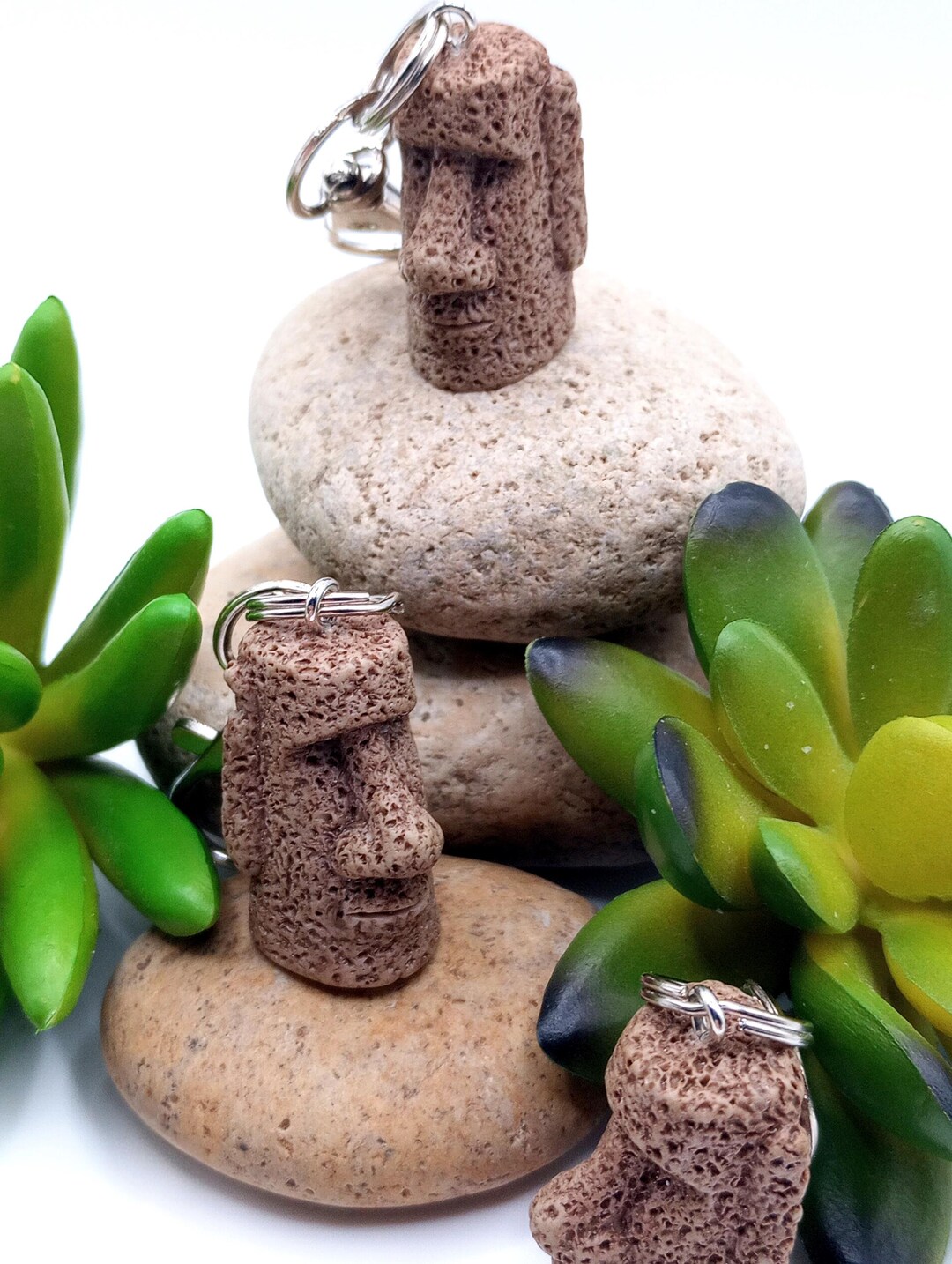 Bag/purse Key Clip: Moai Statue Head - Etsy