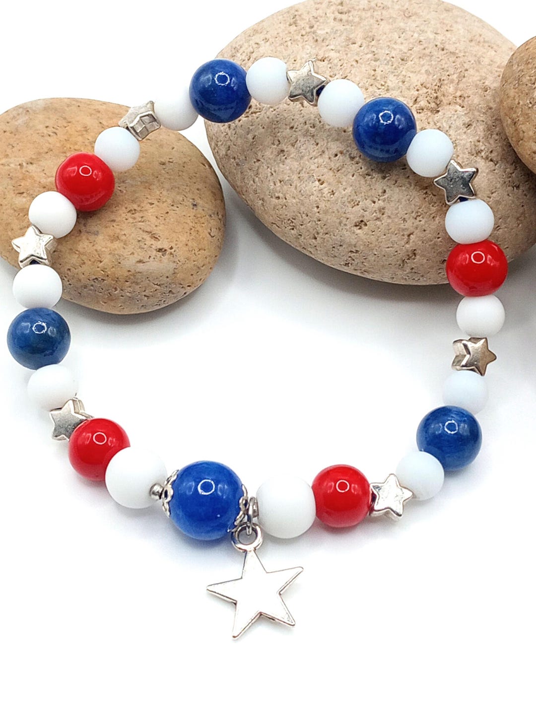 Celebrate US America: Red, White & Blue Bracelet - Etsy