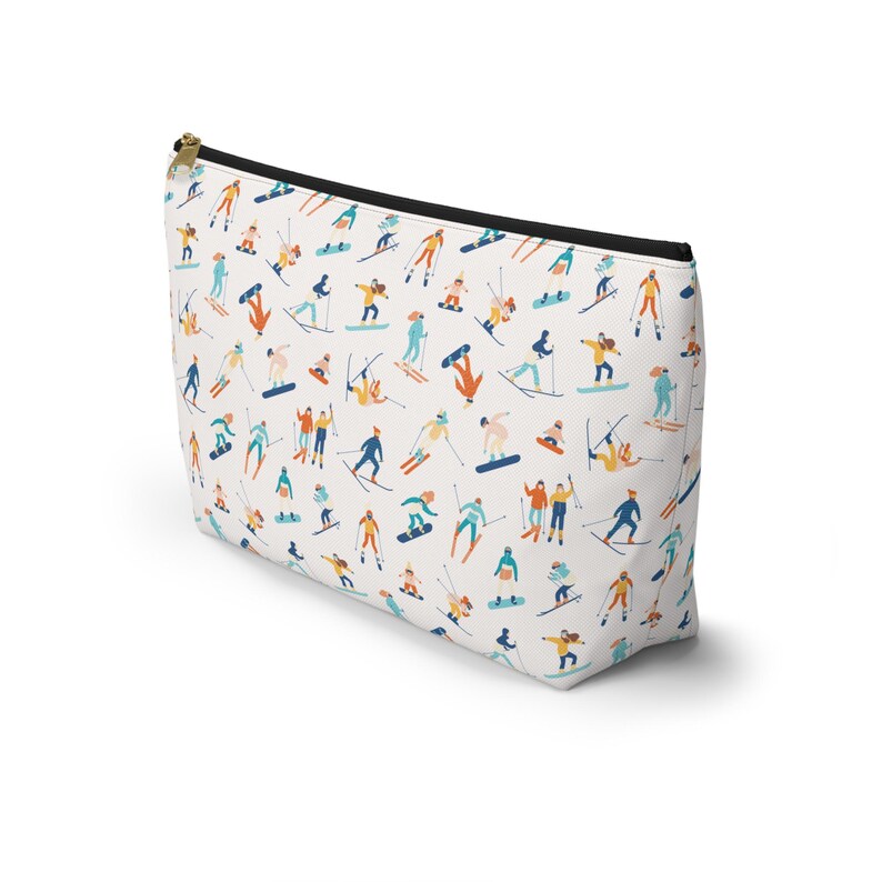 Skiing Make-up Bag, Fun Ski Gear Bag, Ski Trip Organizer, Winter Sports ...
