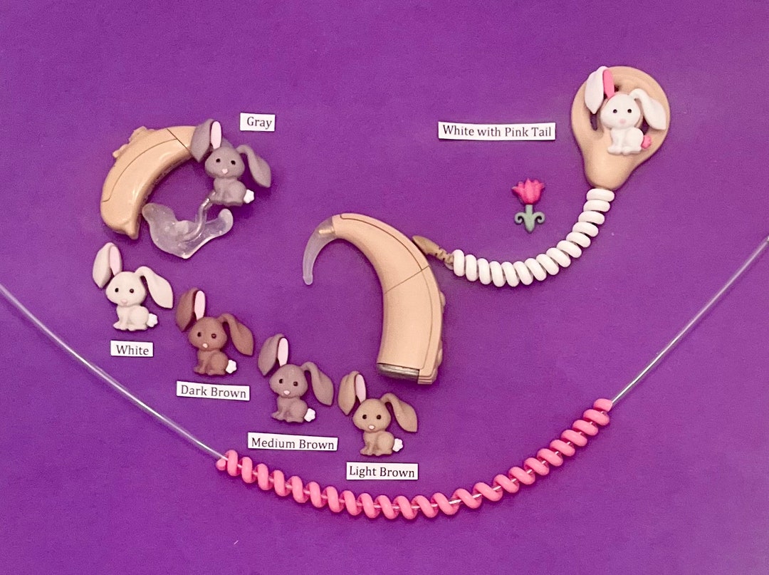 Bunny... Hearing Aid Tube Treasures and Cochlear Implant Accessories - Etsy