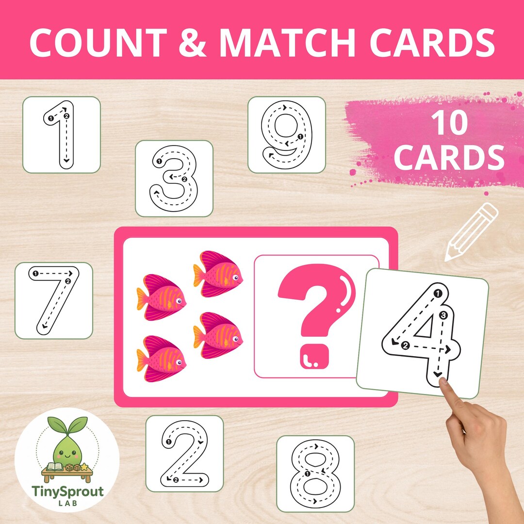 Number Matching Game – Printable Educational Activity for Kids - Etsy
