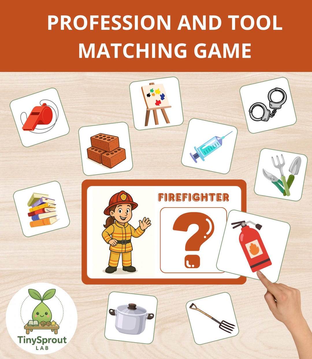 Profession & Tool Matching Game Printable – Community Helpers Activity ...