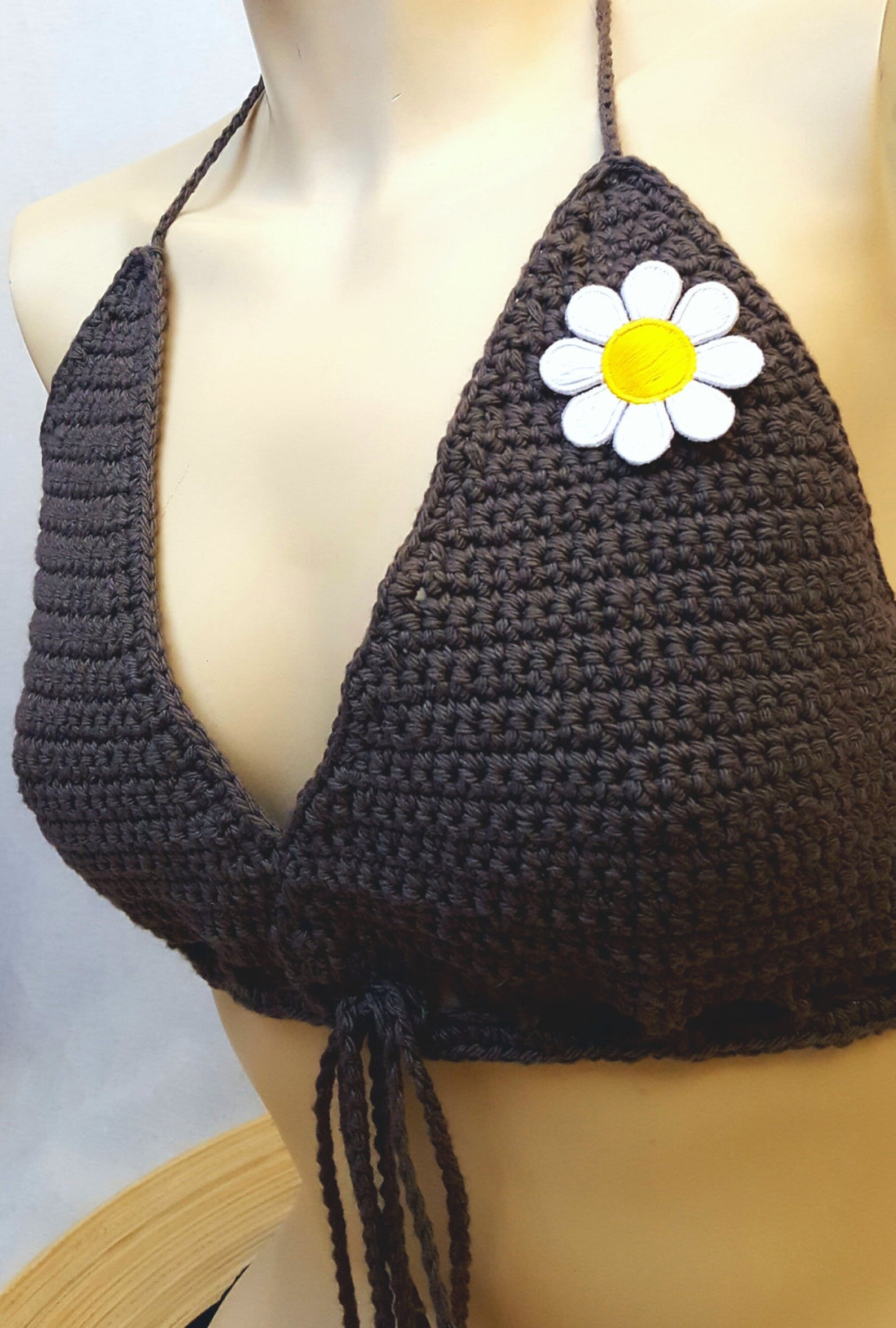 Crochet Cotton Crop Top Bikini Halter Top Top Bralette Pattern Pdf