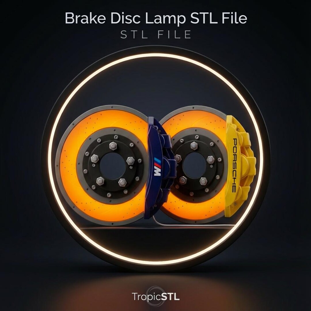 Brake Disc Lamp STL File – 3D Printable Desk Lamp - Etsy