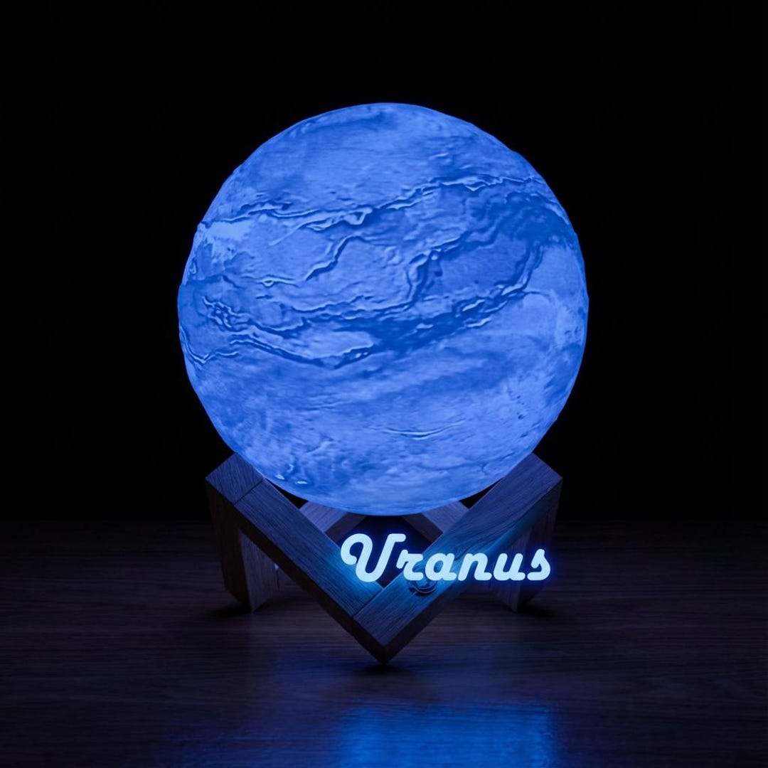 Uranus Table Lamp STL File Planet Desk Light - Etsy
