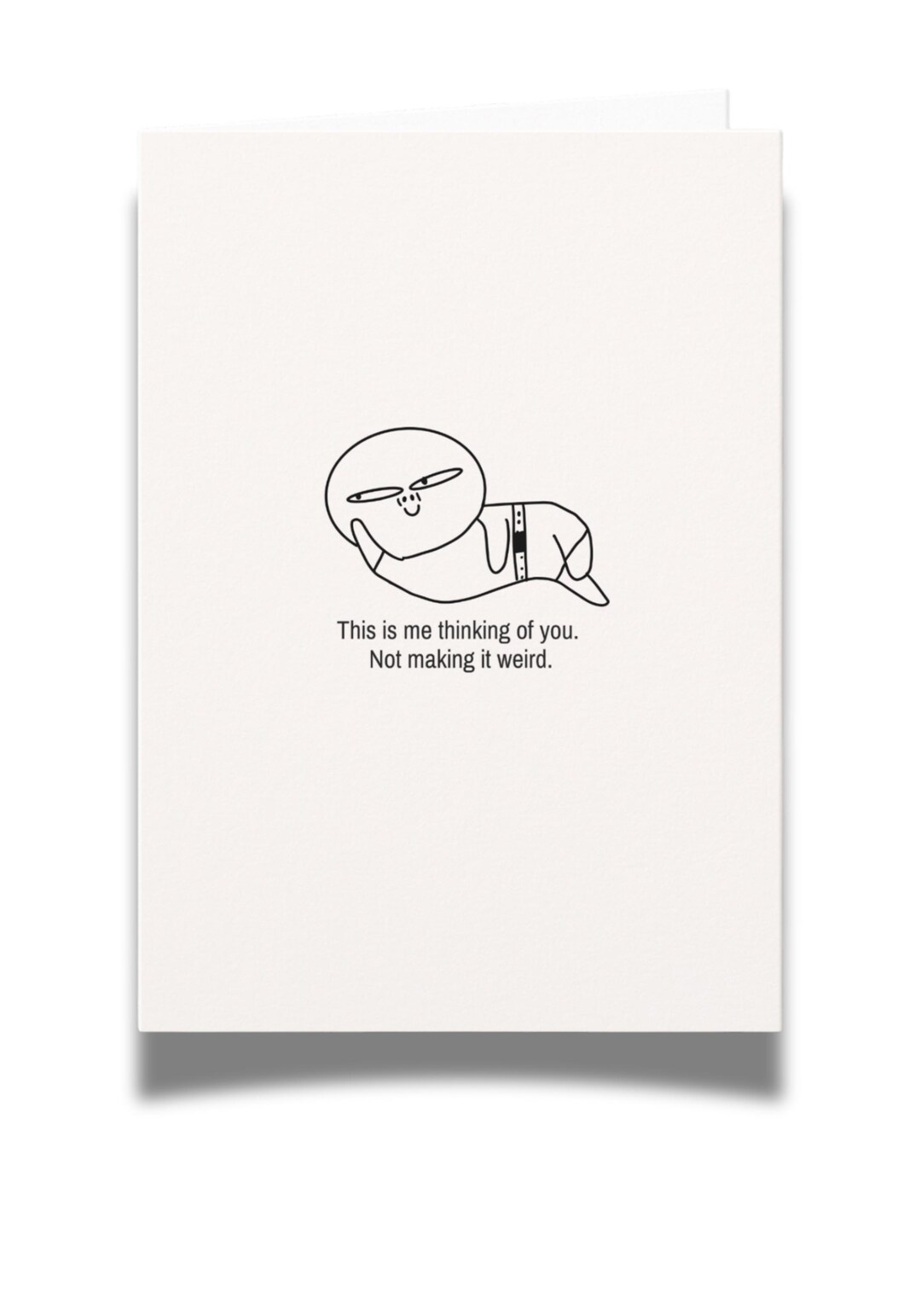 Funny Thinking of You Card | Awkward Everyday | Minimalist Greeting - Etsy