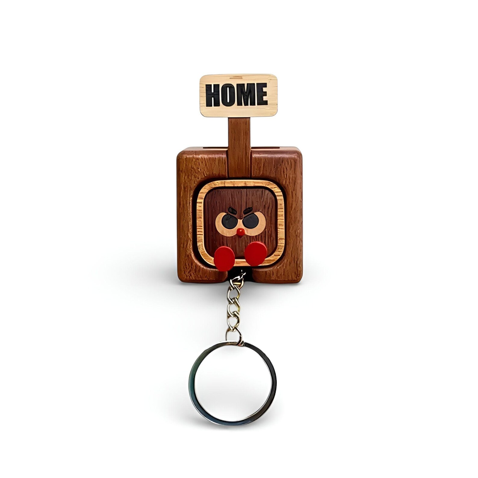 Wooden Key Holder Wall Mount | Funny Face Wall Hook | Decorative Wood ...