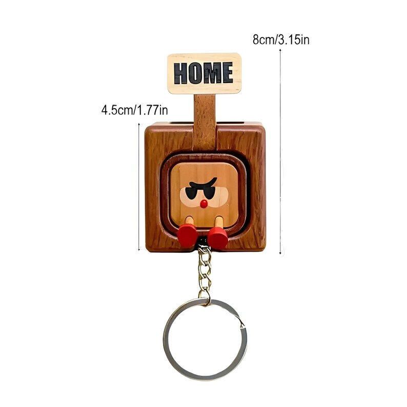 Wooden Key Holder Wall Mount | Funny Face Wall Hook | Decorative Wood ...