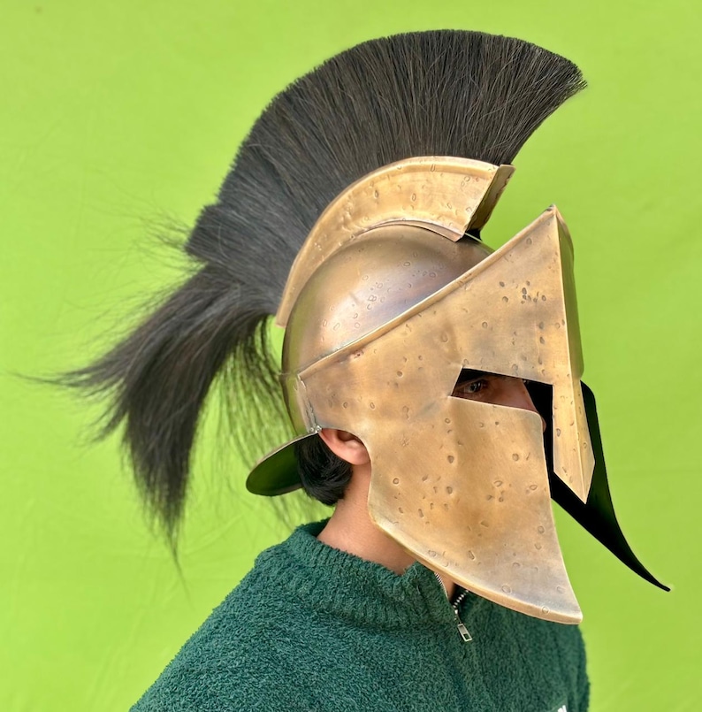 Spartan King Helmet Replica – Bronze Greek Warrior Headpiece With ...