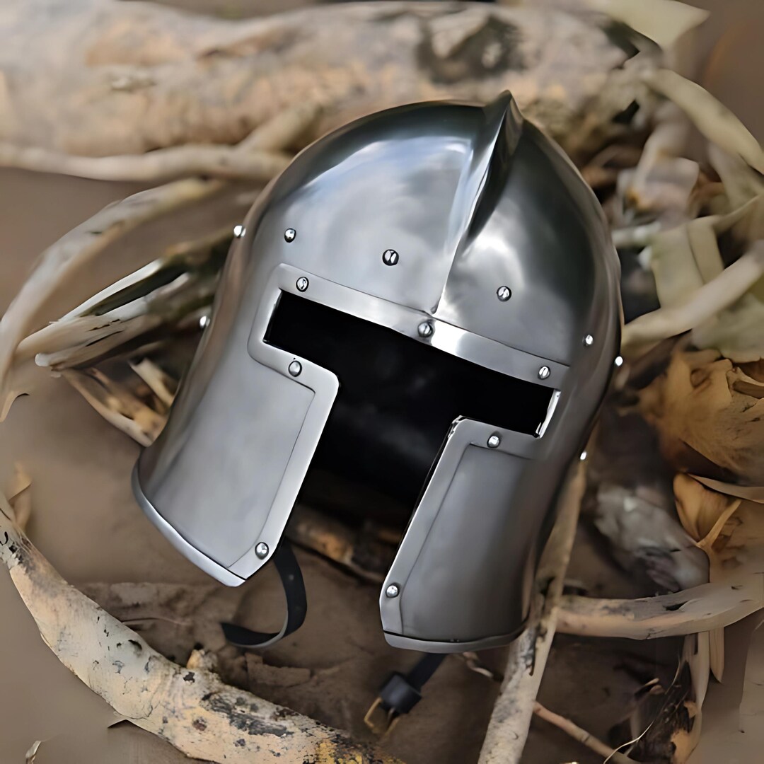 Handmade Italian Barbute Helmet: Medieval Warrior Cosplay Armor - Etsy