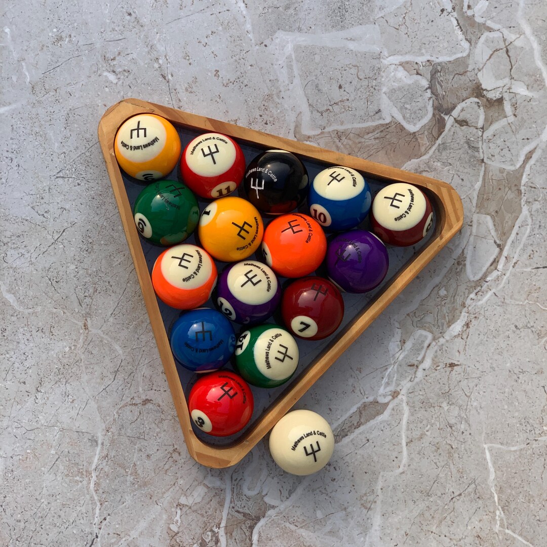 Personalized Pool Ball Set, Custom Engraved Billiards Balls, 57mm - Etsy
