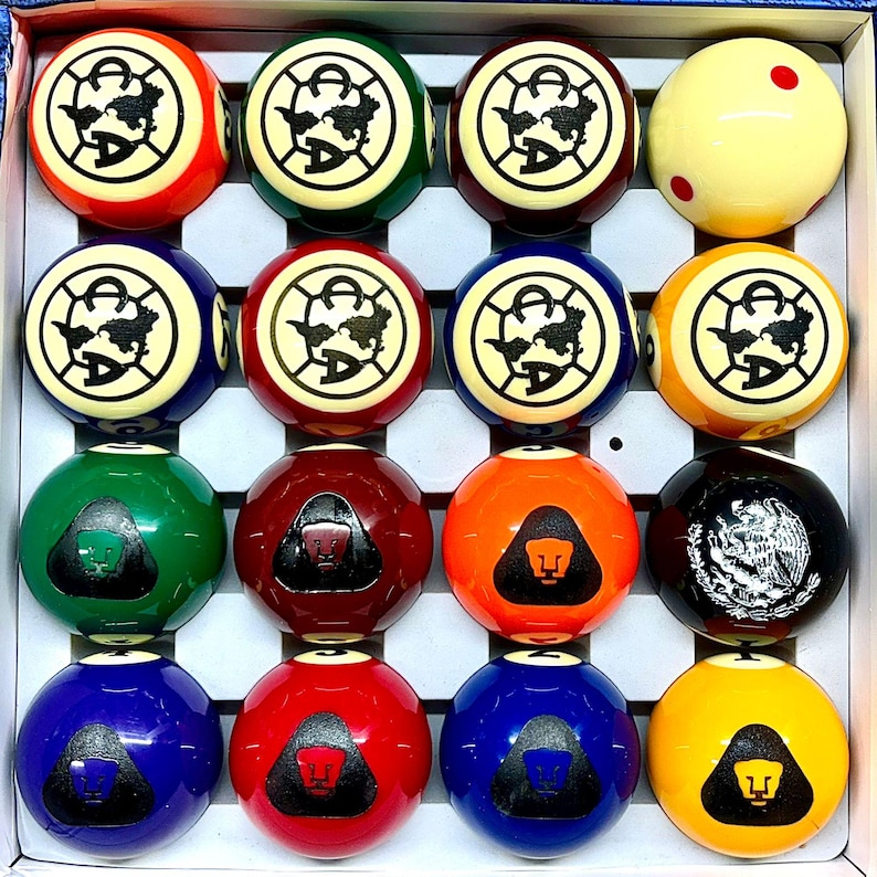 Personalized Pool Ball Set, Custom Engraved Billiards Balls, 57mm - Etsy