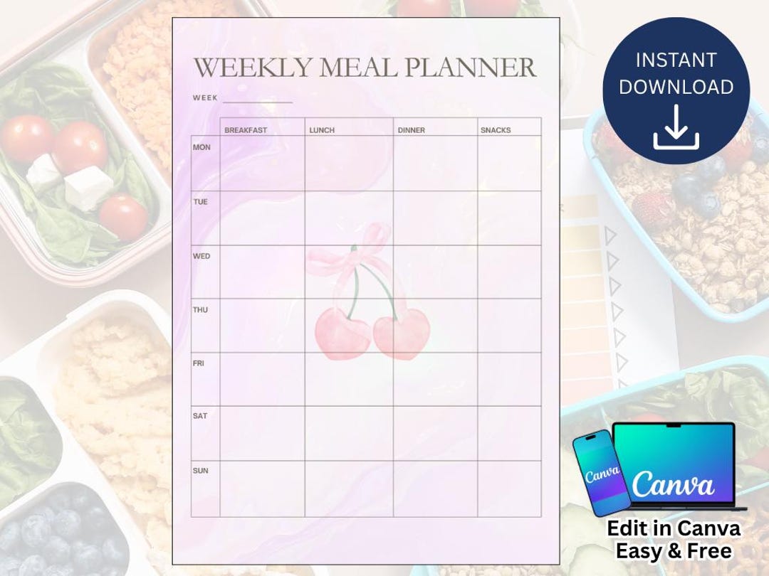 Fitness Planner Printable | Health & Wellness - Meal Planner | Gym ...