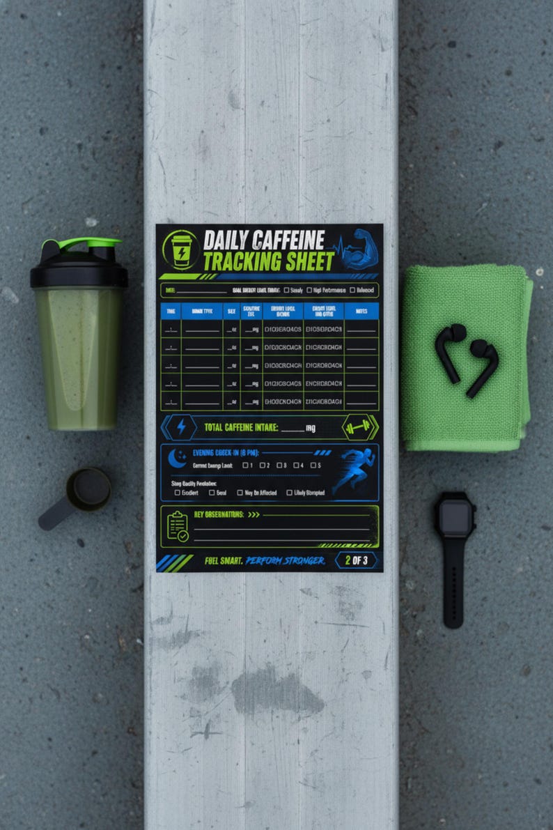 Caffeine Tracker Printable PDF | Daily Coffee Intake Log & Wellness ...