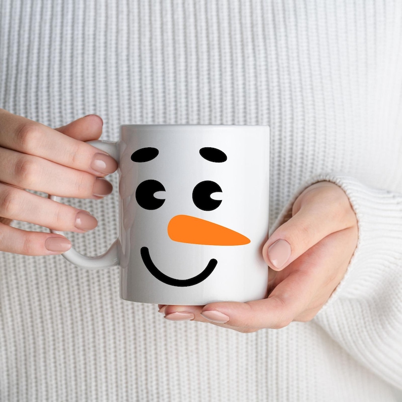 Snowman Faces Svg Snowman Svg Snowman Clipart, Cute Snowman Face Svg ...