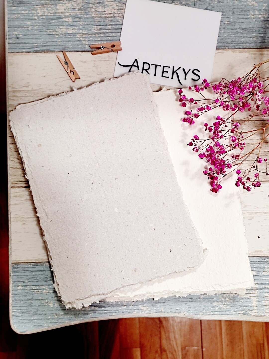 50 Hand-made Paper Cards | A5 Size | Random Colors and Patterns | With ...