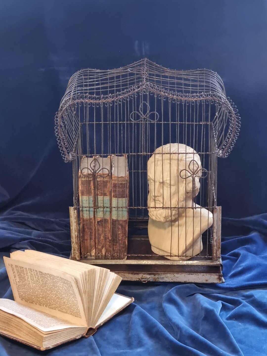 Antique 19th Century Birdcage – Original Blue Base – Victorian Nordic ...
