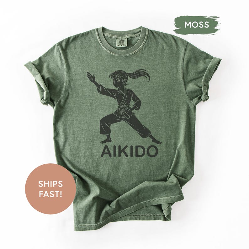 Aikido Graphic Tee, Martial Arts Shirt, Dojo, Karate, Sports, Comfort ...