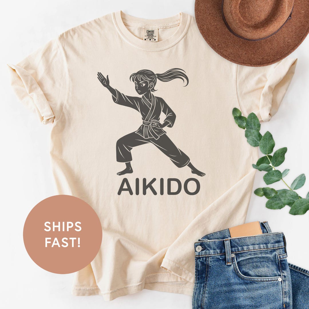 Aikido Graphic Tee, Martial Arts Shirt, Dojo, Karate, Sports, Comfort ...