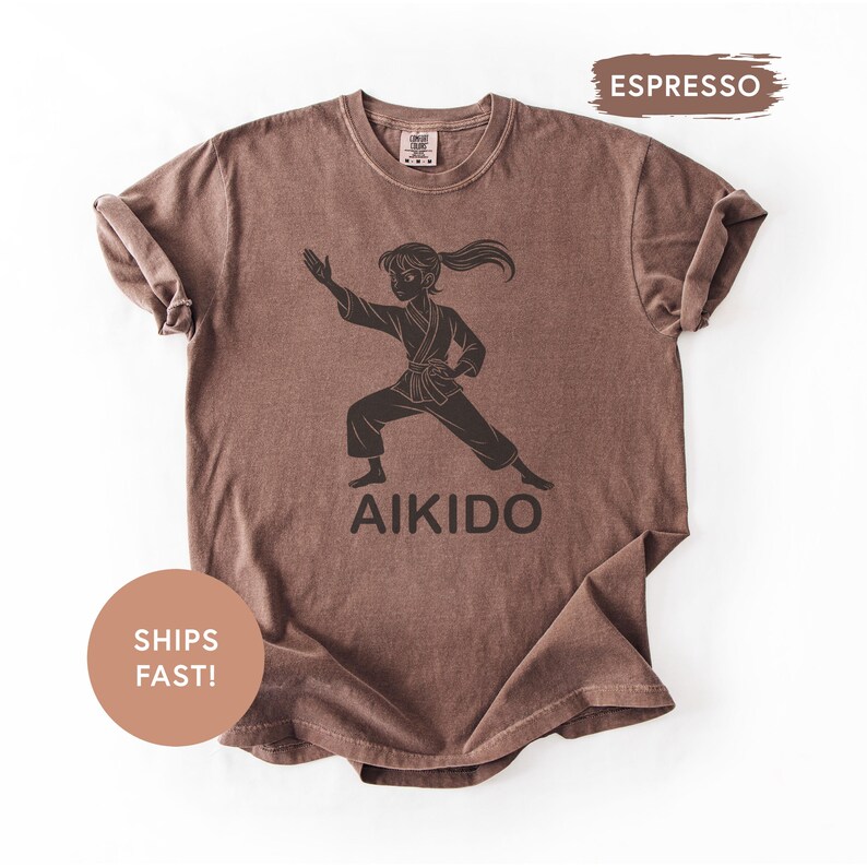 Aikido Graphic Tee, Martial Arts Shirt, Dojo, Karate, Sports, Comfort ...