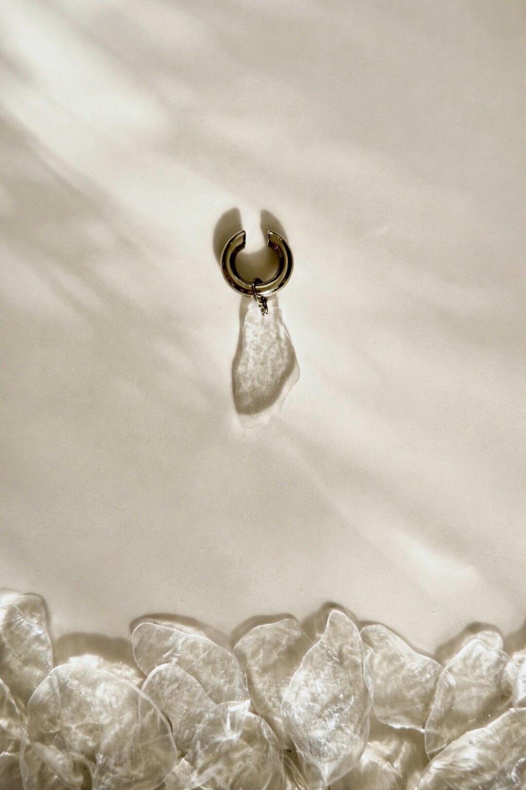 Handmade Ice Resin Ear Cuff, Stainless Steel, No Piercing - Etsy