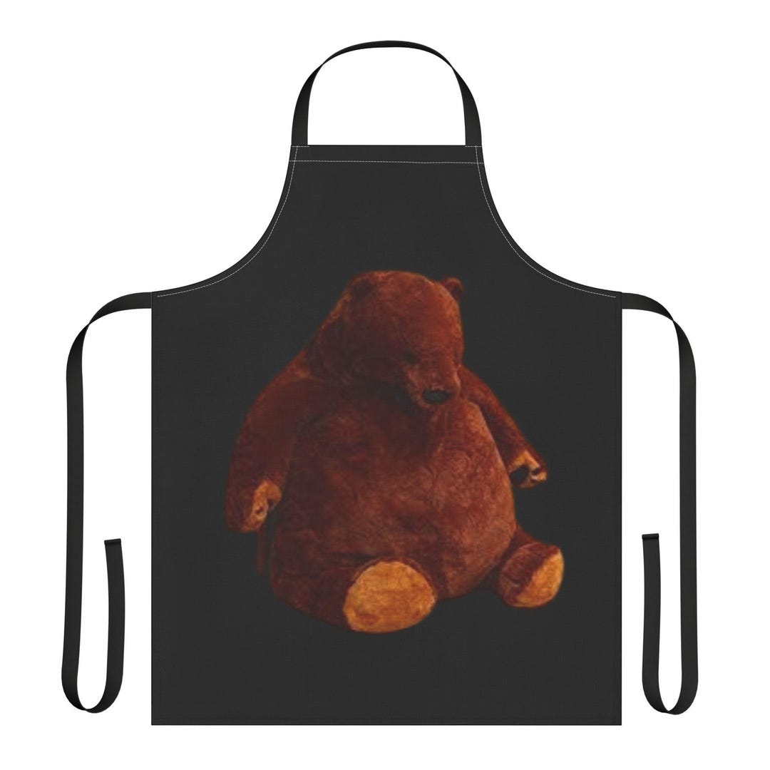 Plush Brown Bear Apron | Chef Cooking Apron, Cute Teddy Illustration - Etsy