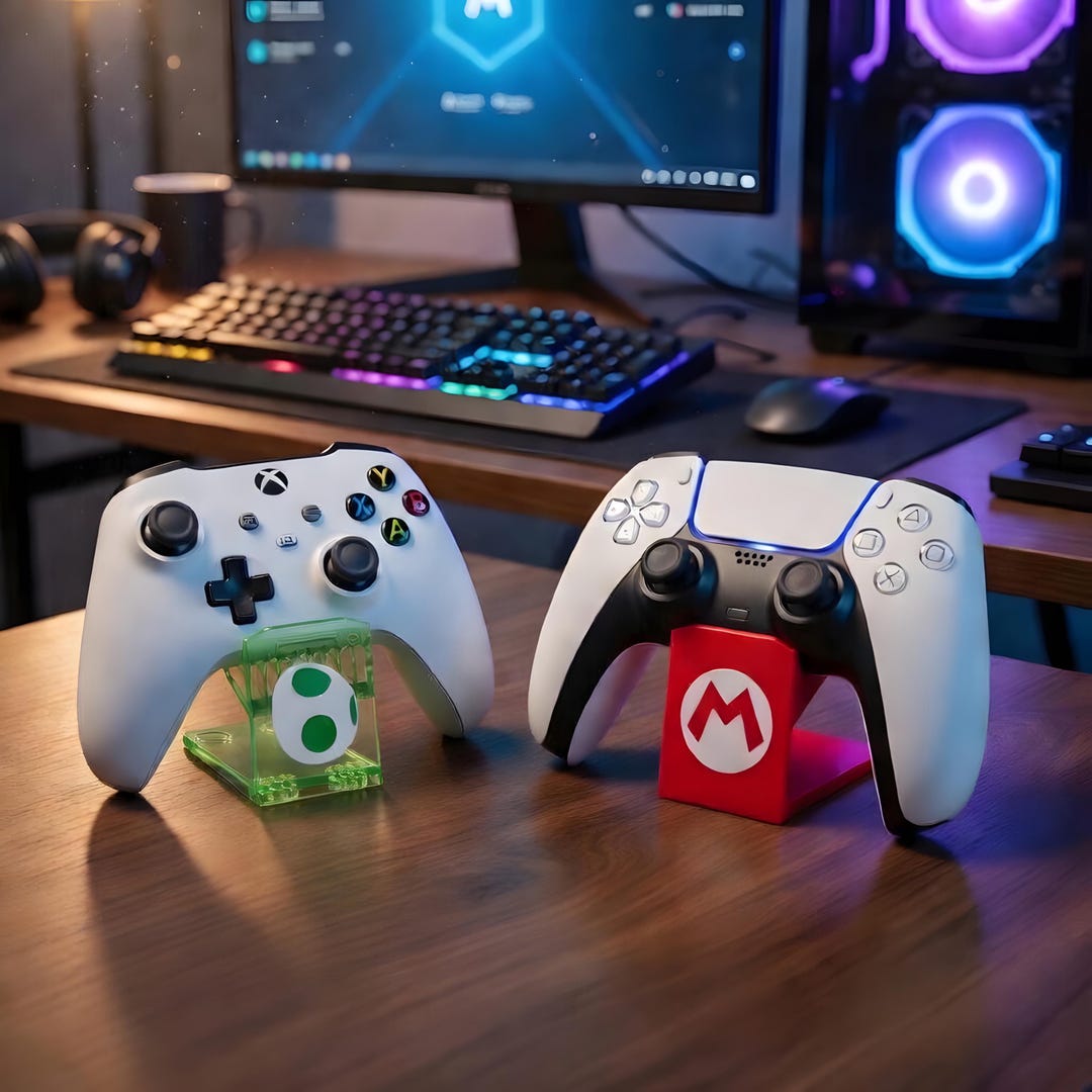 Transparent Game Controller Stand Holder for PS5 PS4 Xbox Switch Desk ...