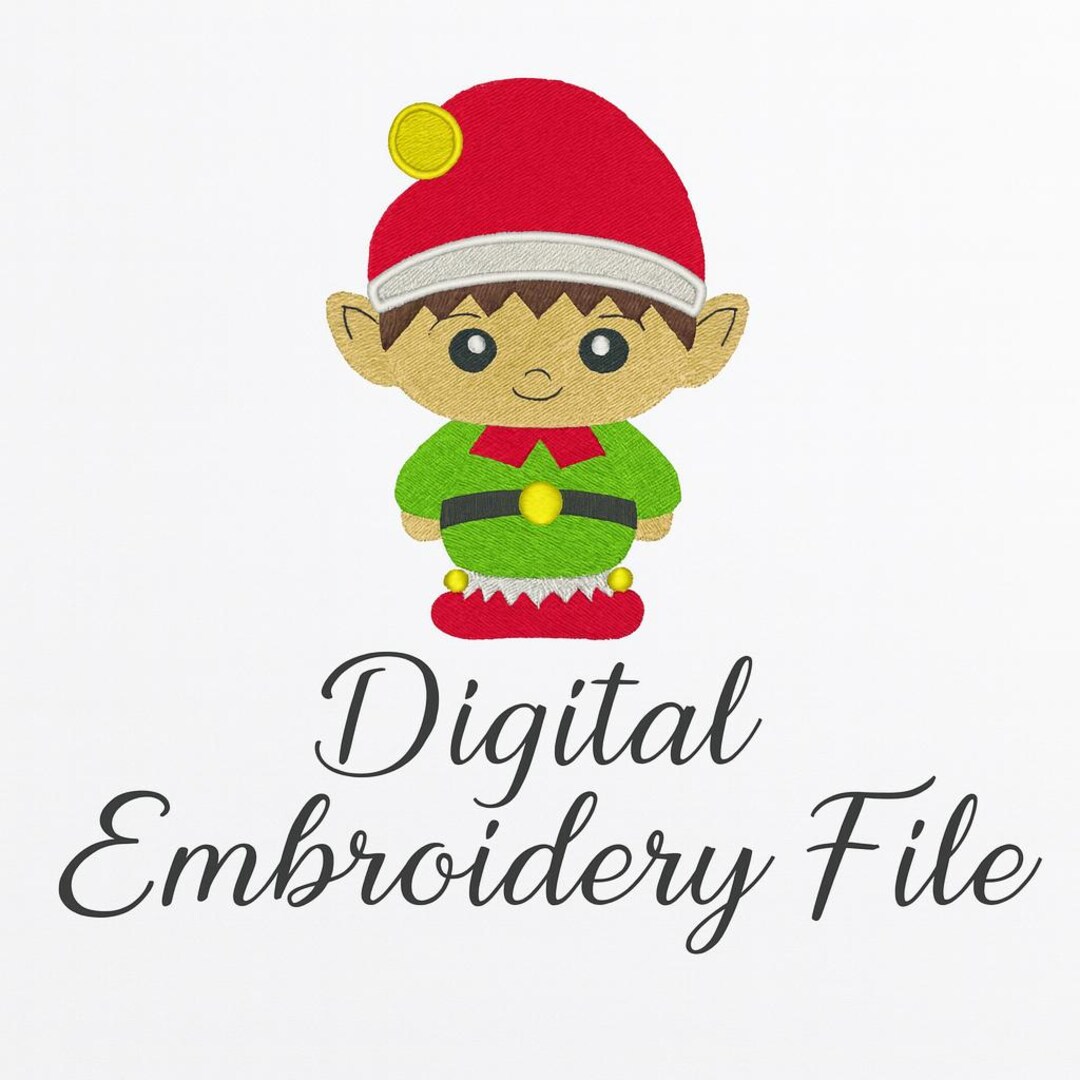 Christmas Elf Embroidery Design – Digital File - Etsy