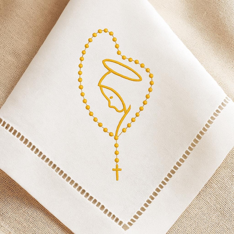 Virgin Mary Rosary Embroidery Design – Digital File - Etsy