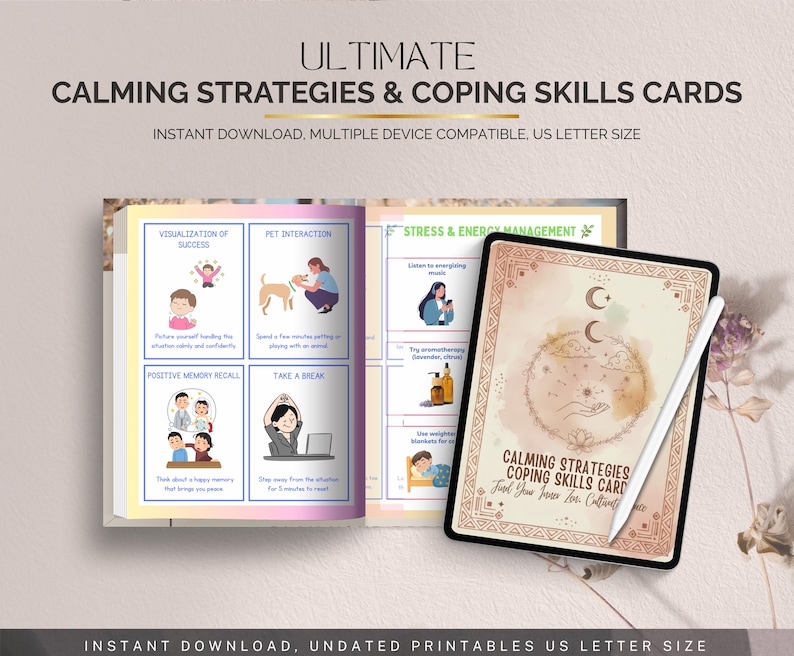 Calming Strategies Cards, Coping Skills Cards, Stress Relief Tools ...