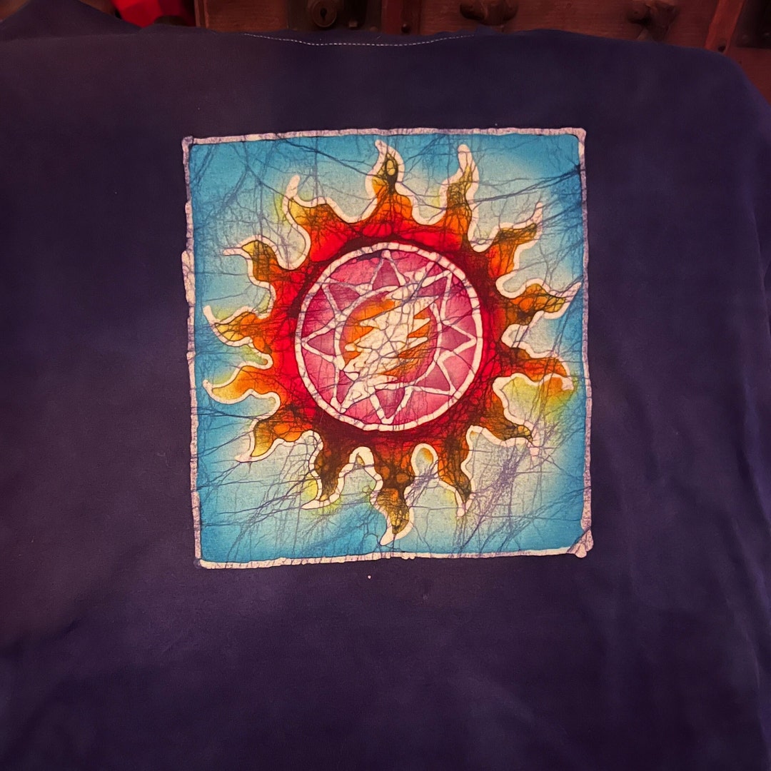 Hand Batik Sun With 13 Point Lightning Bolt - Etsy