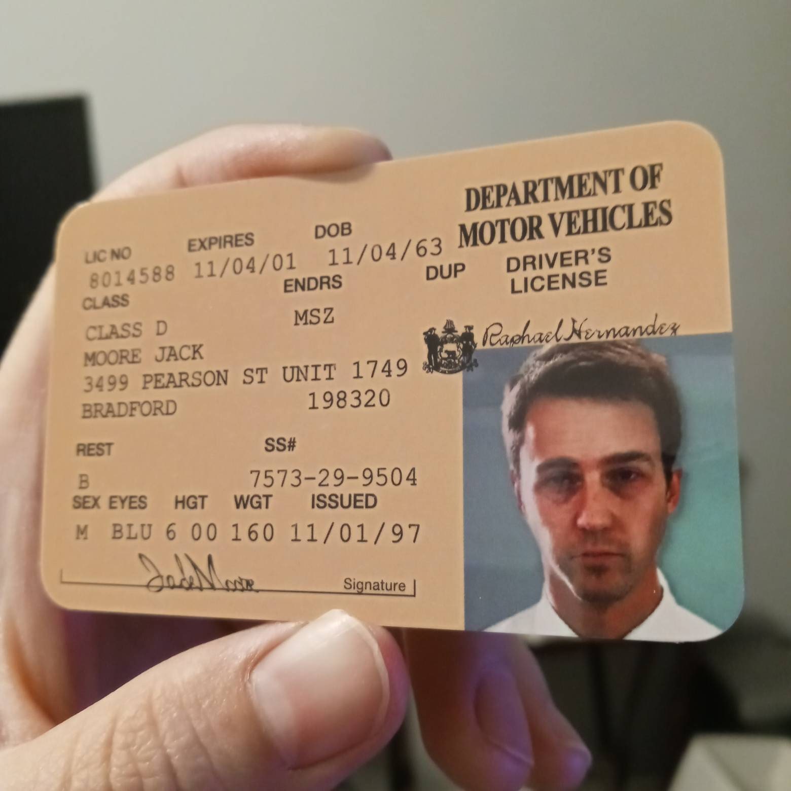 I Am Jack's Driver License Film Prop Replica From the - Etsy