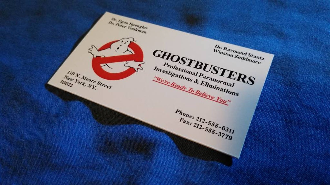 Ghostbusters 1984 Business Card Movie Prop Replicas - Etsy