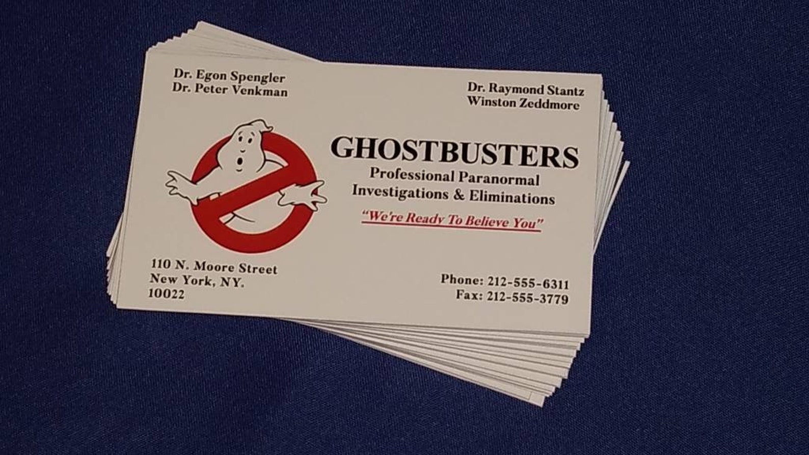 Ghostbusters Business Card Movie Prop Replicas - Etsy