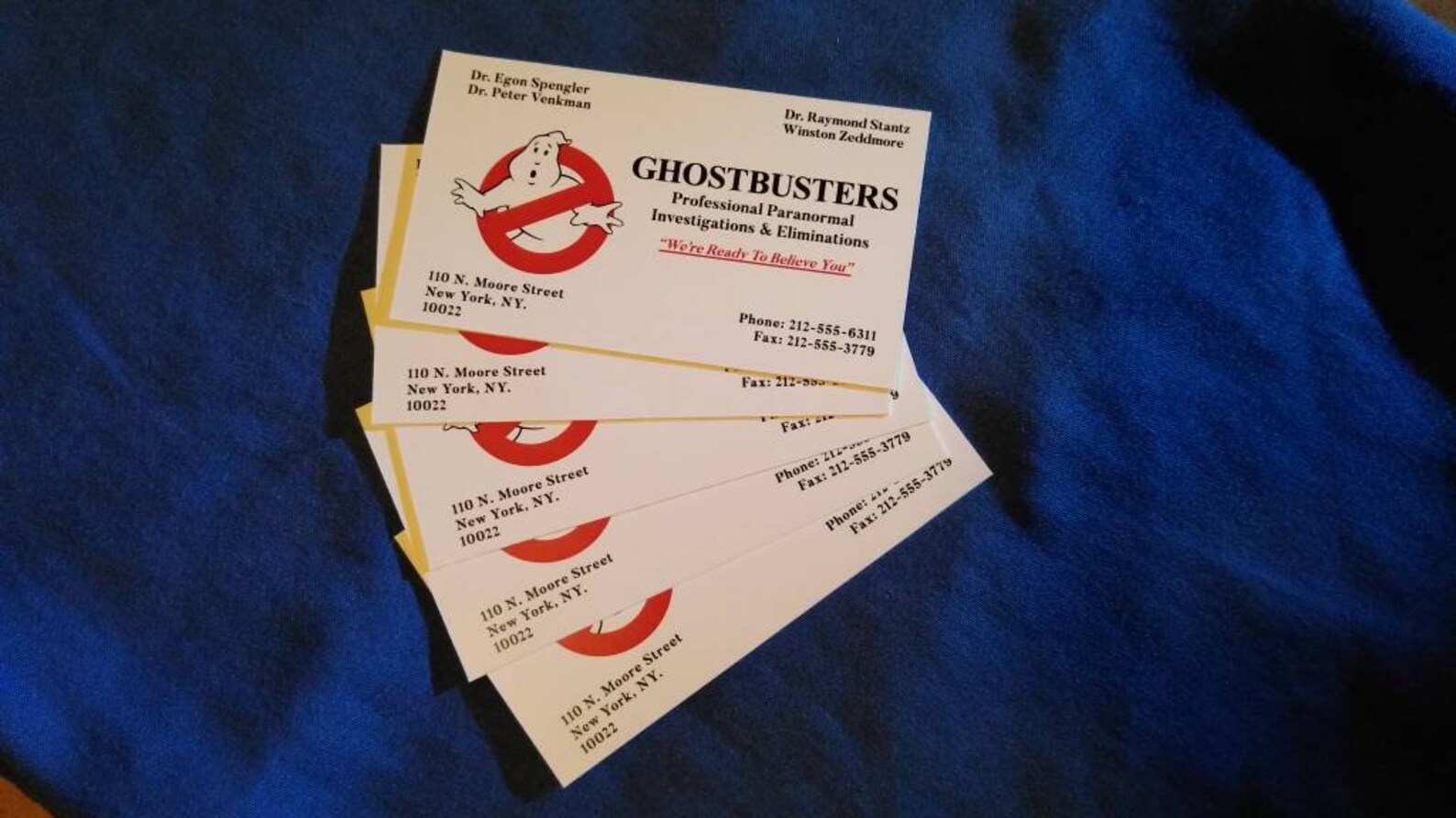 Ghostbusters 1984 Business Card Movie Prop Replicas - Etsy