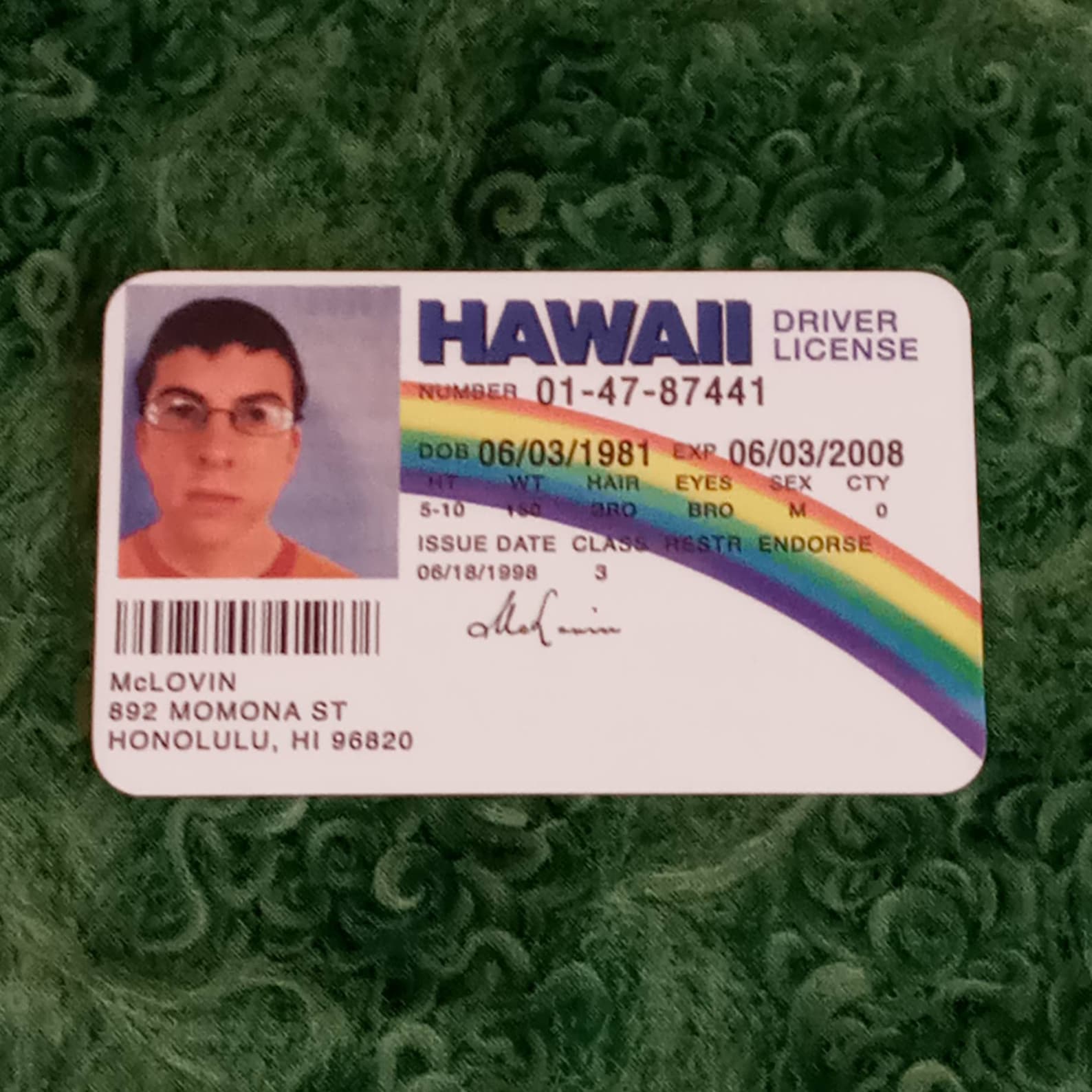 I Am Mclovin Driver License - Film Prop Replica From the Comedy Teen ...