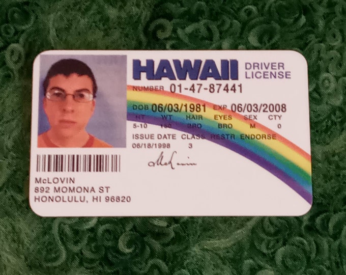I Am Mclovin Driver License - Film Prop Replica From the Comedy Teen ...