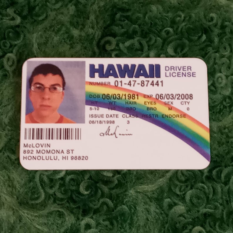 I Am Mclovin Driver License - Film Prop Replica From the Comedy Teen ...