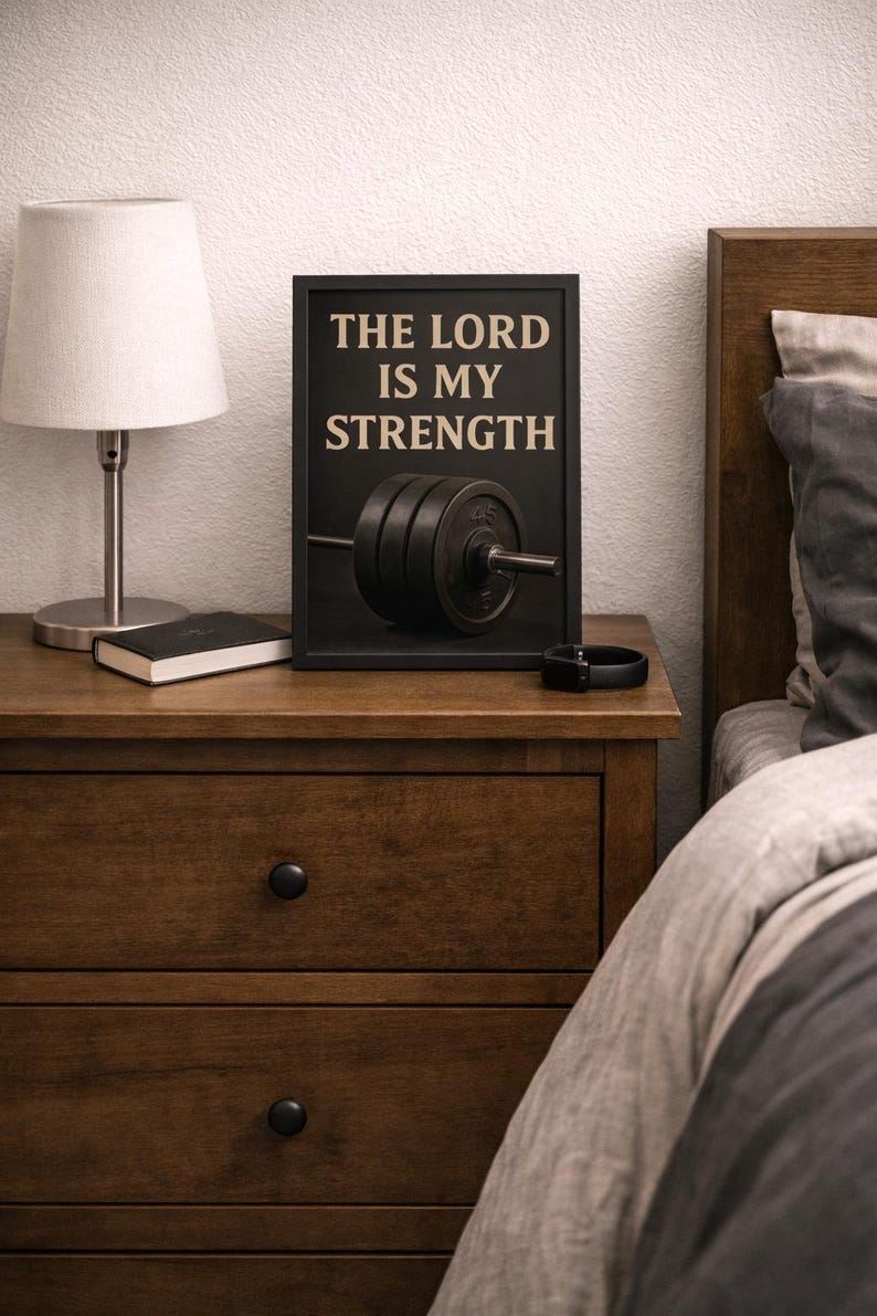 Christian Gym Decor | Barbell Bible Verse Print (digital Download) - Etsy